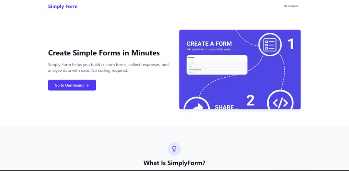 SimplyForm - No-code form backend for developers. Instant forms | Steemhunt